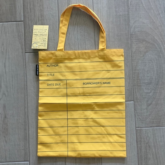Out of Print | Bags | Out Of Print Yellow Library Card Tote Bag New ...